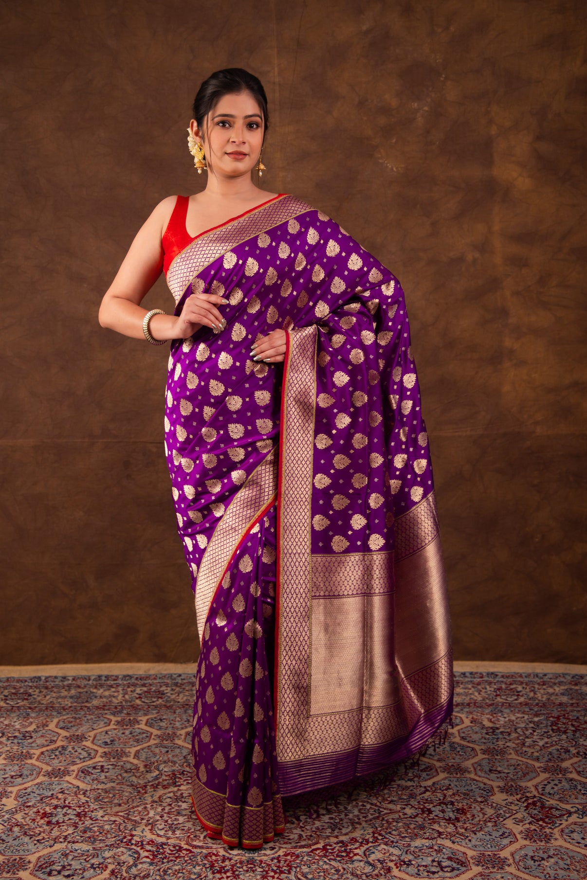 Pure Katan silk Kadhwa Bootidaar Banarasi Saree